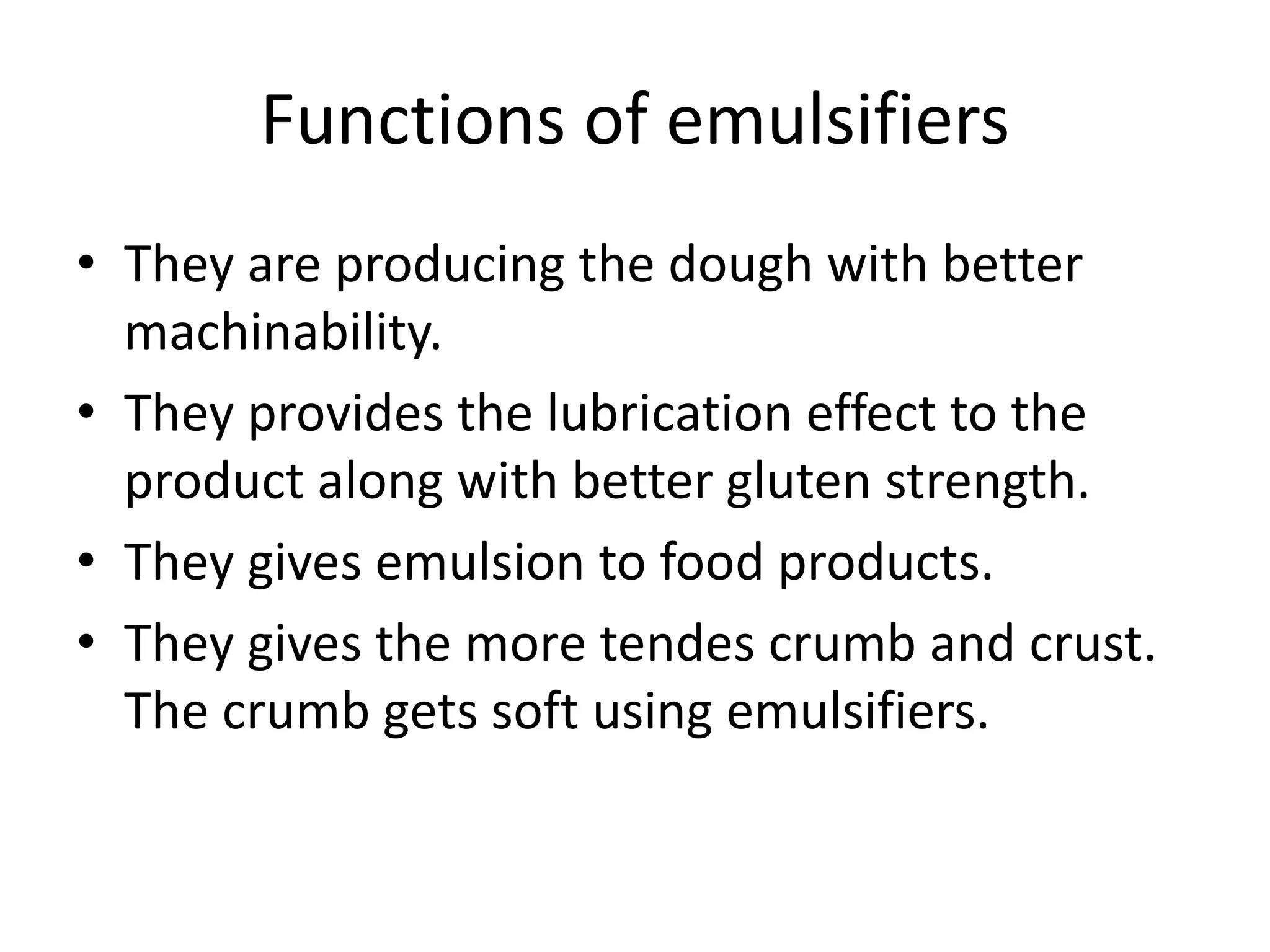 Emulsifiers Utilized in Bakery Industry | PPT