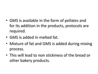 Emulsifiers Utilized in Bakery Industry | PPT