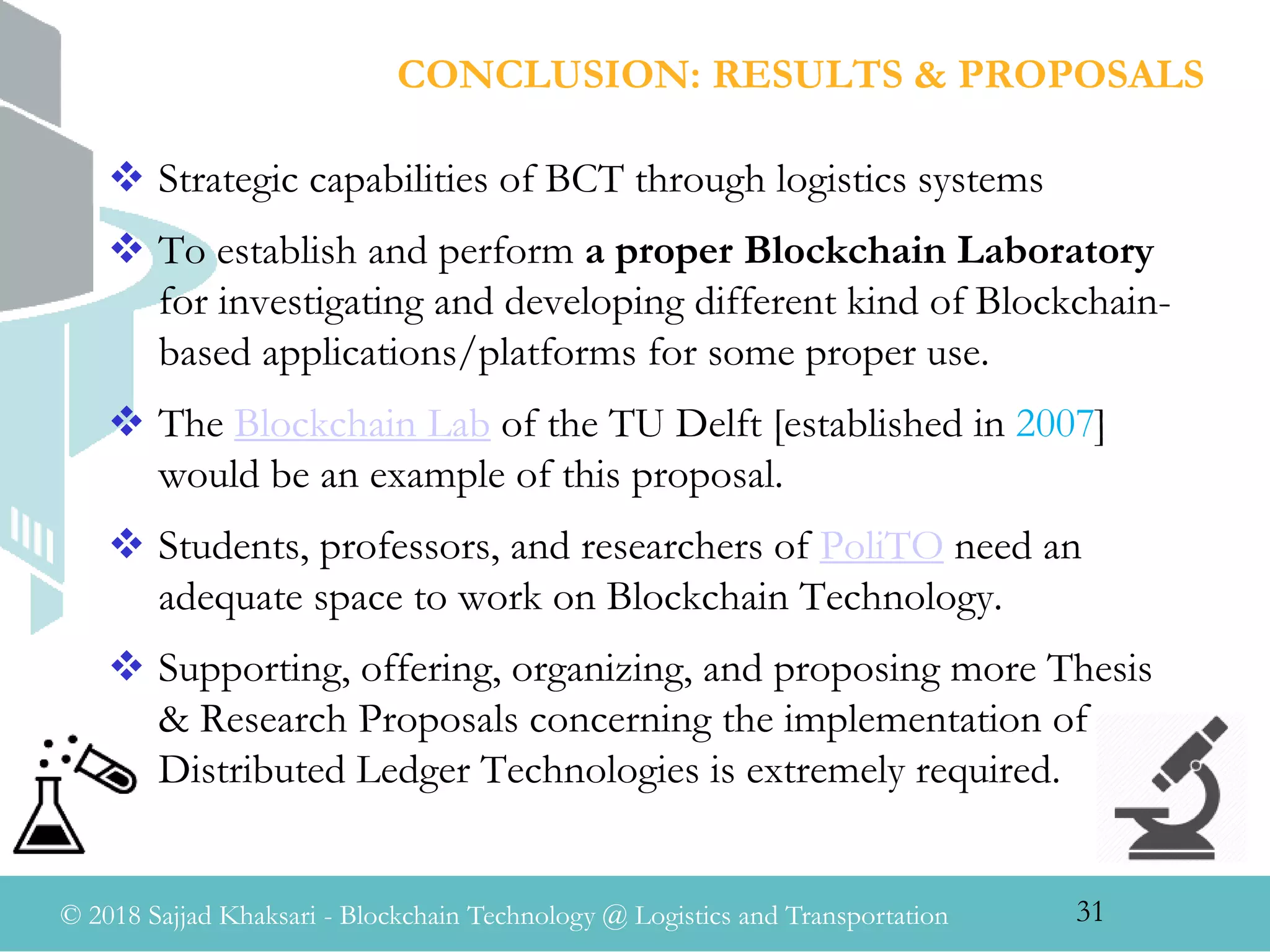MSc. Thesis Defence: Presentation / BCT @ LOGISTICS SYSTEMS | PPTX