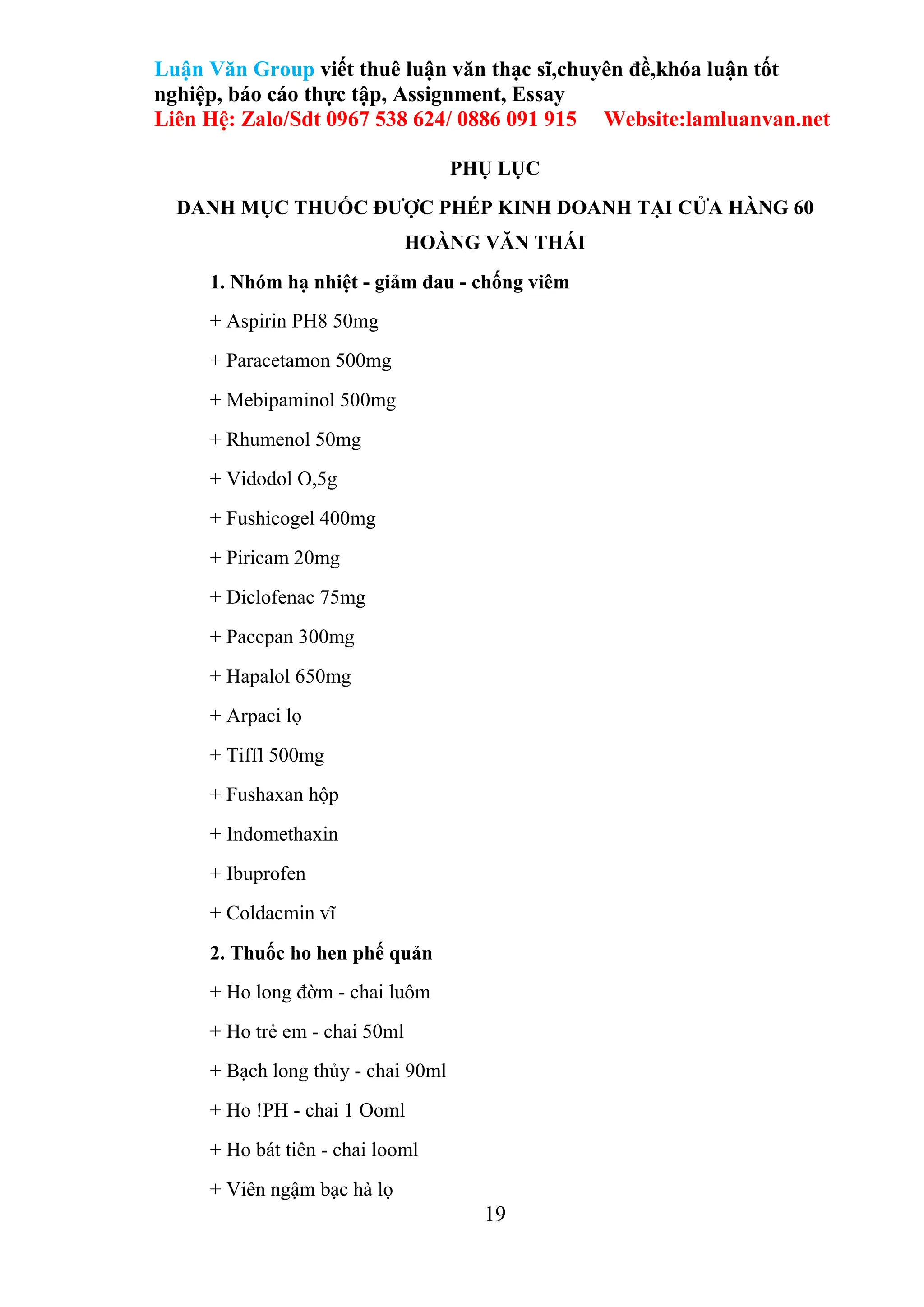 BÁO CÁO THỰC TẬP NHÀ THUỐC 60 HOÀNG VĂN THÁI | DOCX