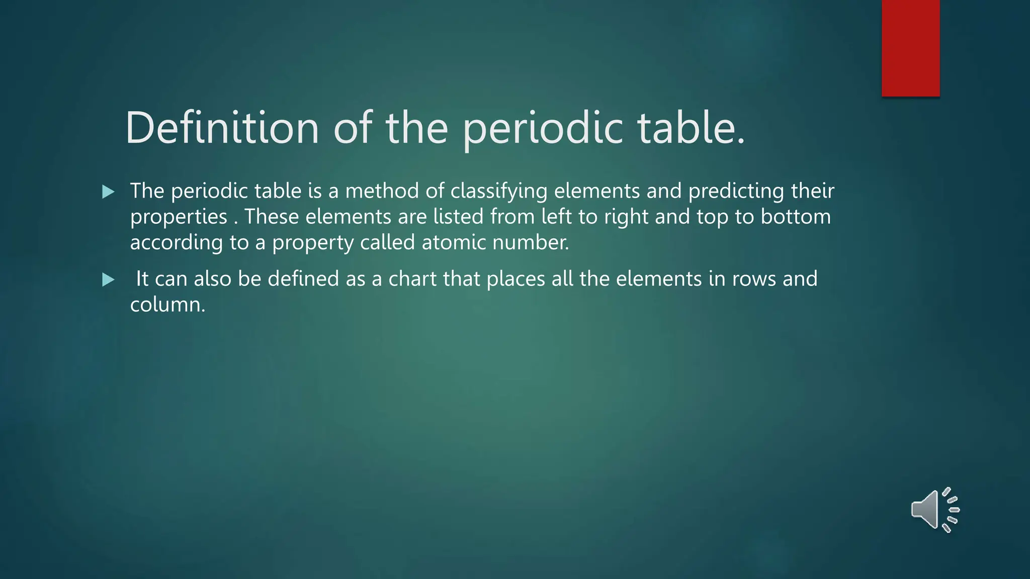 THE PERIODIC TABLE | PPTX