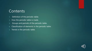 THE PERIODIC TABLE | PPTX