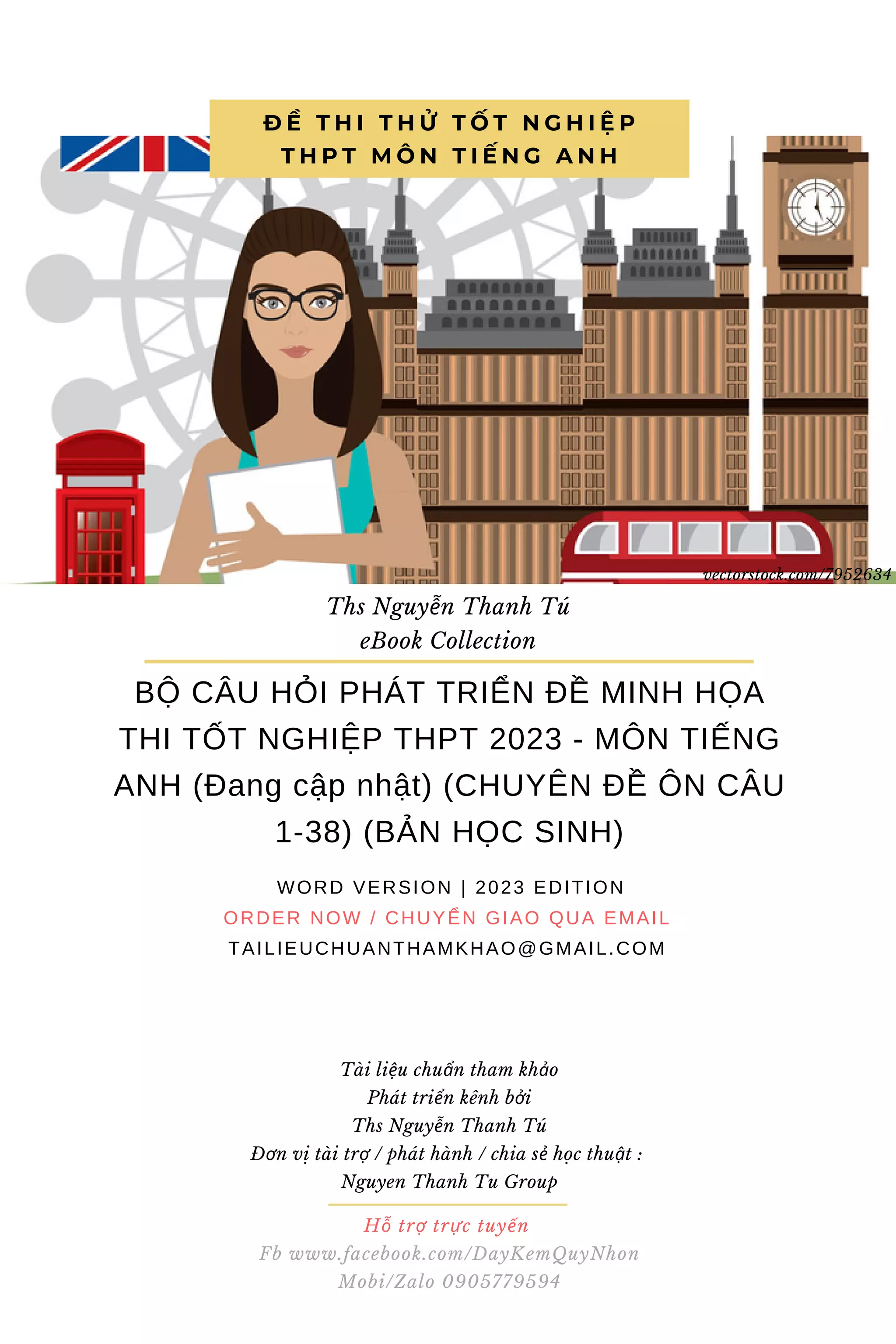 BỘ CÂU HỎI PHÁT TRIỂN ĐỀ MINH HỌA THI TỐT NGHIỆP THPT 2023 - MÔN TIẾNG ANH (Đang cập nhật ...