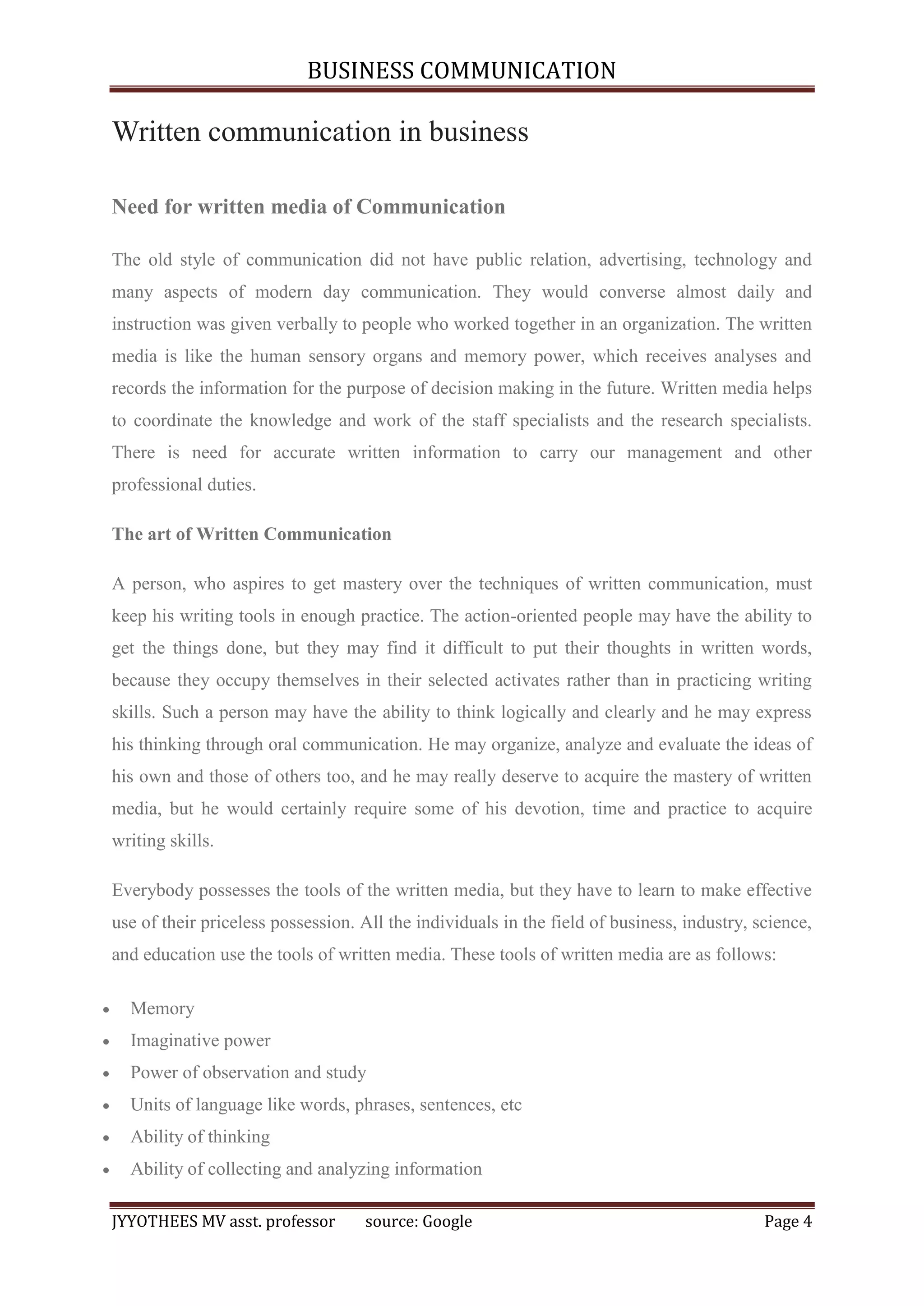 TYPES OF COMMUNICATION IN BUSINESS COMMUNICATION | PDF