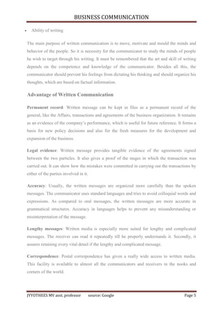TYPES OF COMMUNICATION IN BUSINESS COMMUNICATION | PDF