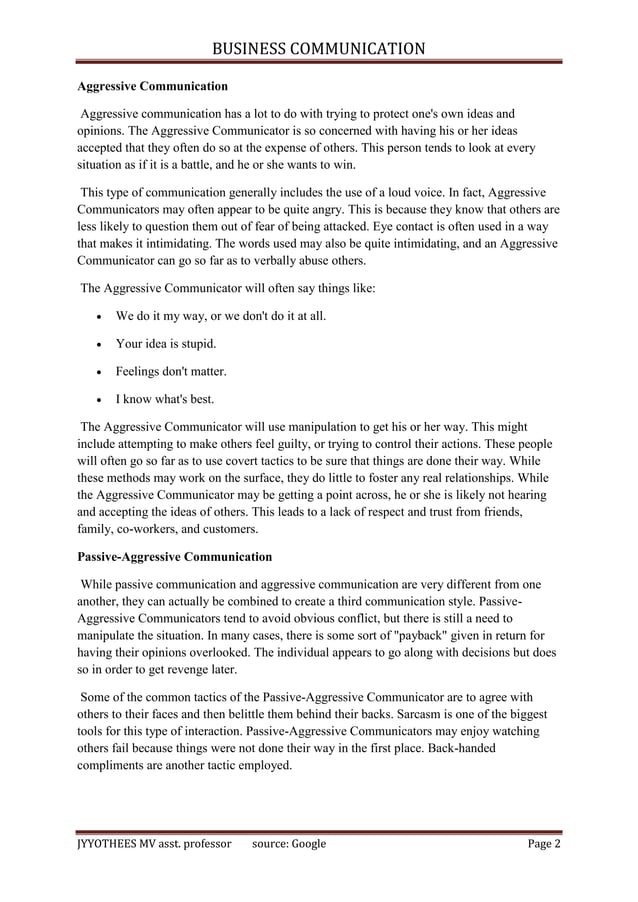 Interpersonal Communication in business communication | PDF