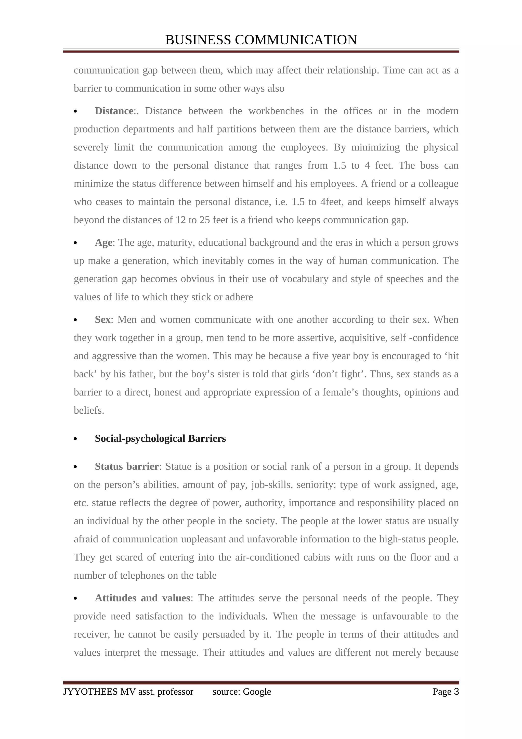 Barriers of Communication in business communication | PDF