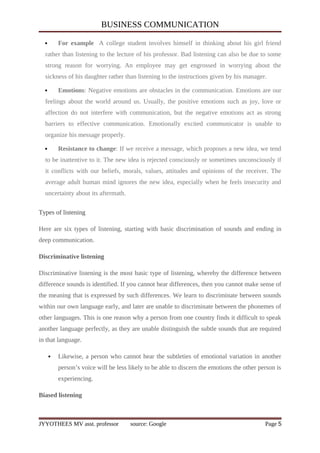 Barriers of Communication in business communication | PDF