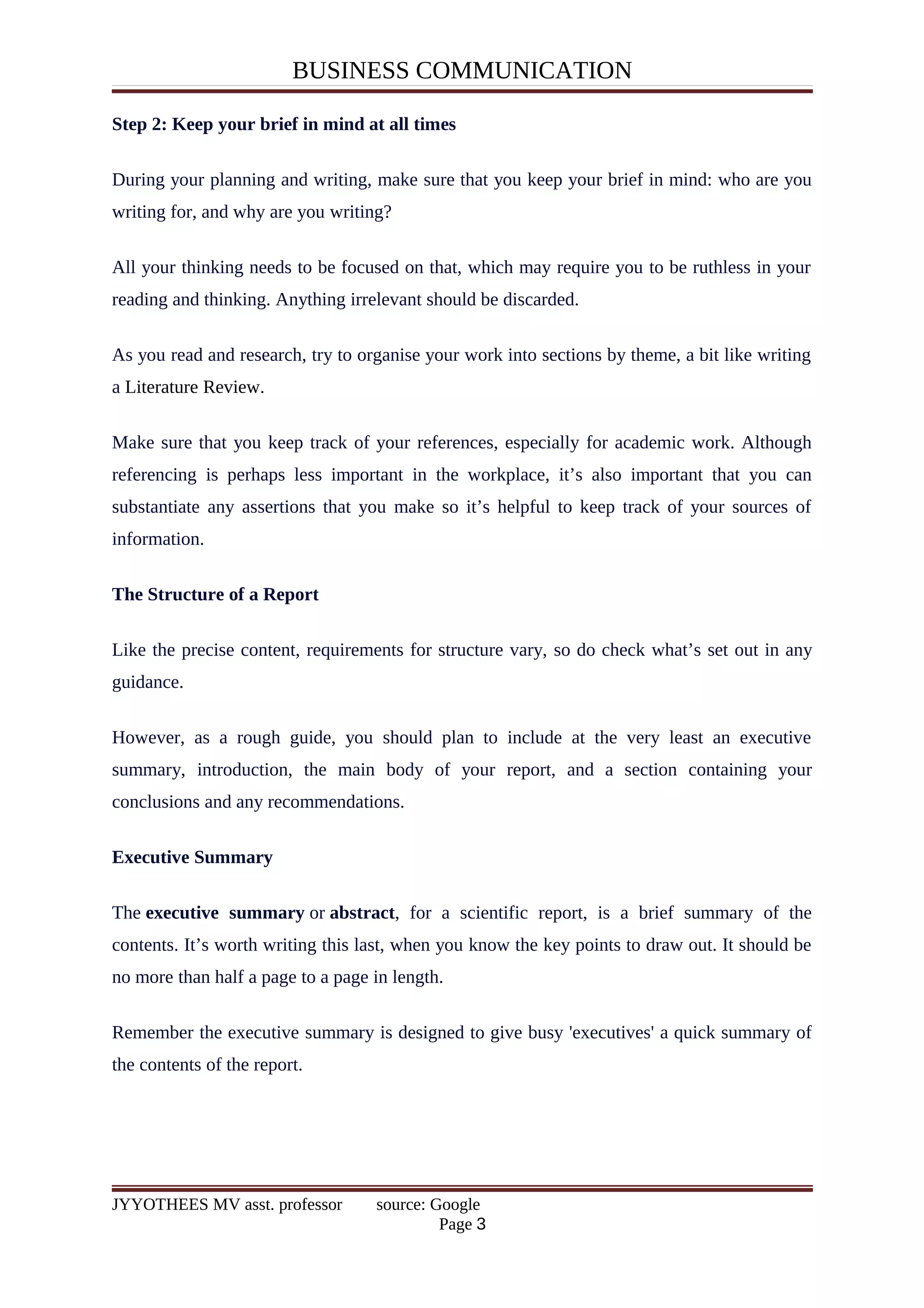 Report writing in business communication | PDF