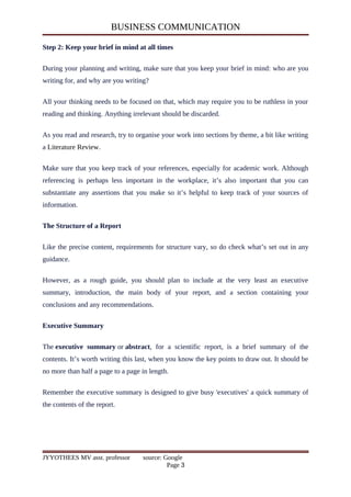 Report writing in business communication | PDF