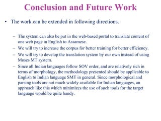 Translationusing moses1 | PPTX