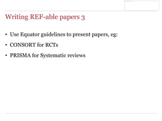 What makes a REF paper REF-able? | PPTX