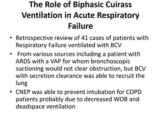 Biphasic Cuirass Ventilation