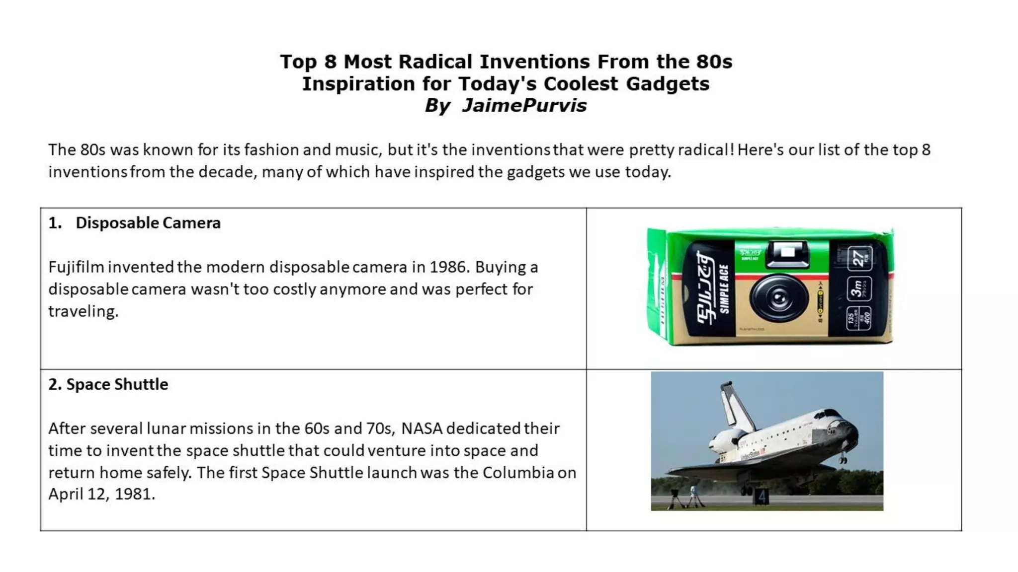 Radical Inventions from the 80s | PPT