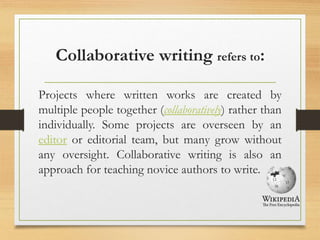 Colaborative Writing Tools | PPTX