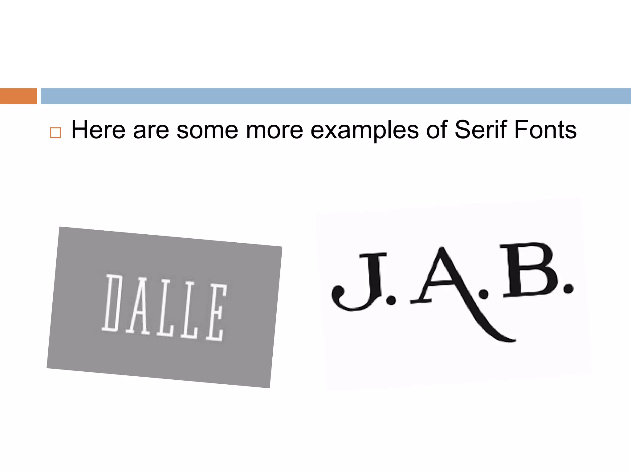 Serif and San Serif Fonts | PPTX