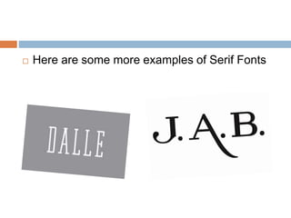 Serif and San Serif Fonts | PPTX