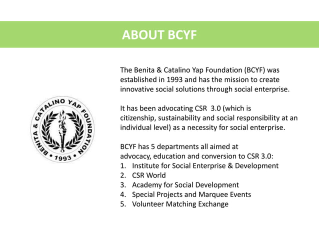 Bcyf values | PPTX | Non-Profit Organizations | Industries