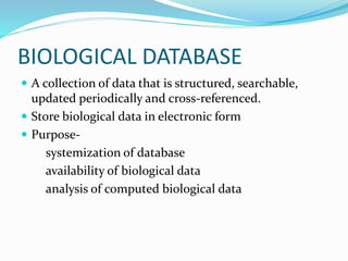 Biological Database | PPTX