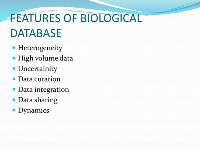 Biological Database | PPTX