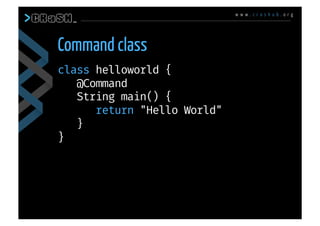 CRaSH the shell for the Java Virtual Machine | PDF