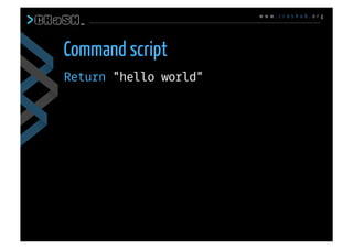 CRaSH the shell for the Java Virtual Machine | PDF