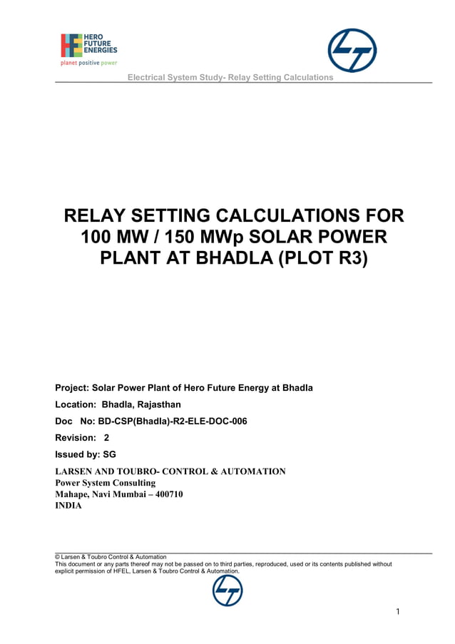 Relay Setting Calculation For REF615/ REJ601 | PDF | Technology & Computing