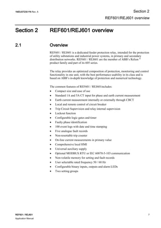 Relay Setting Calculation For REF615/ REJ601 | PDF