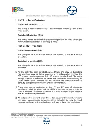Relay Setting Calculation For REF615/ REJ601 | PDF