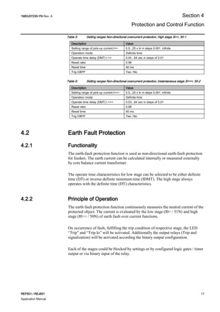 Relay Setting Calculation For REF615/ REJ601 | PDF