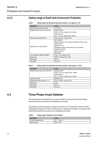 Relay Setting Calculation For REF615/ REJ601 | PDF