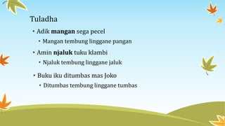 Bahasa Daerah-Tembung Lingga | PPT