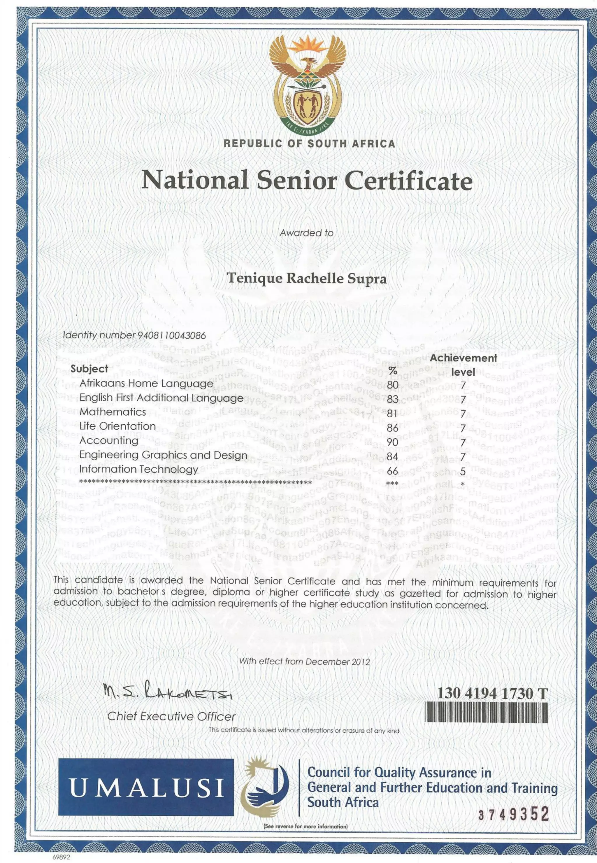 Matric Results | PDF