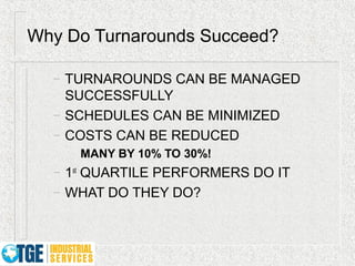 Why Turnarounds Fail - Best Practices | PPT