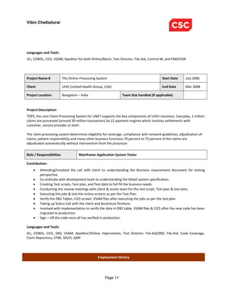 Vibin chelladurai_Mainframe_CSC | PDF