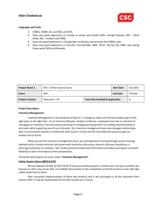 Vibin chelladurai_Mainframe_CSC | PDF