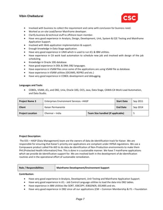 Vibin chelladurai_Mainframe_CSC | PDF