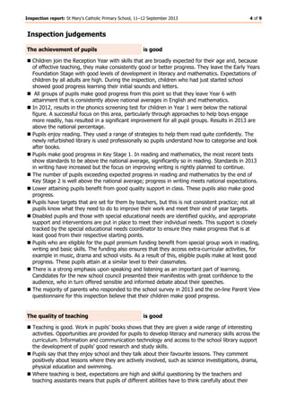 St_Mary's Ofsted report | PDF