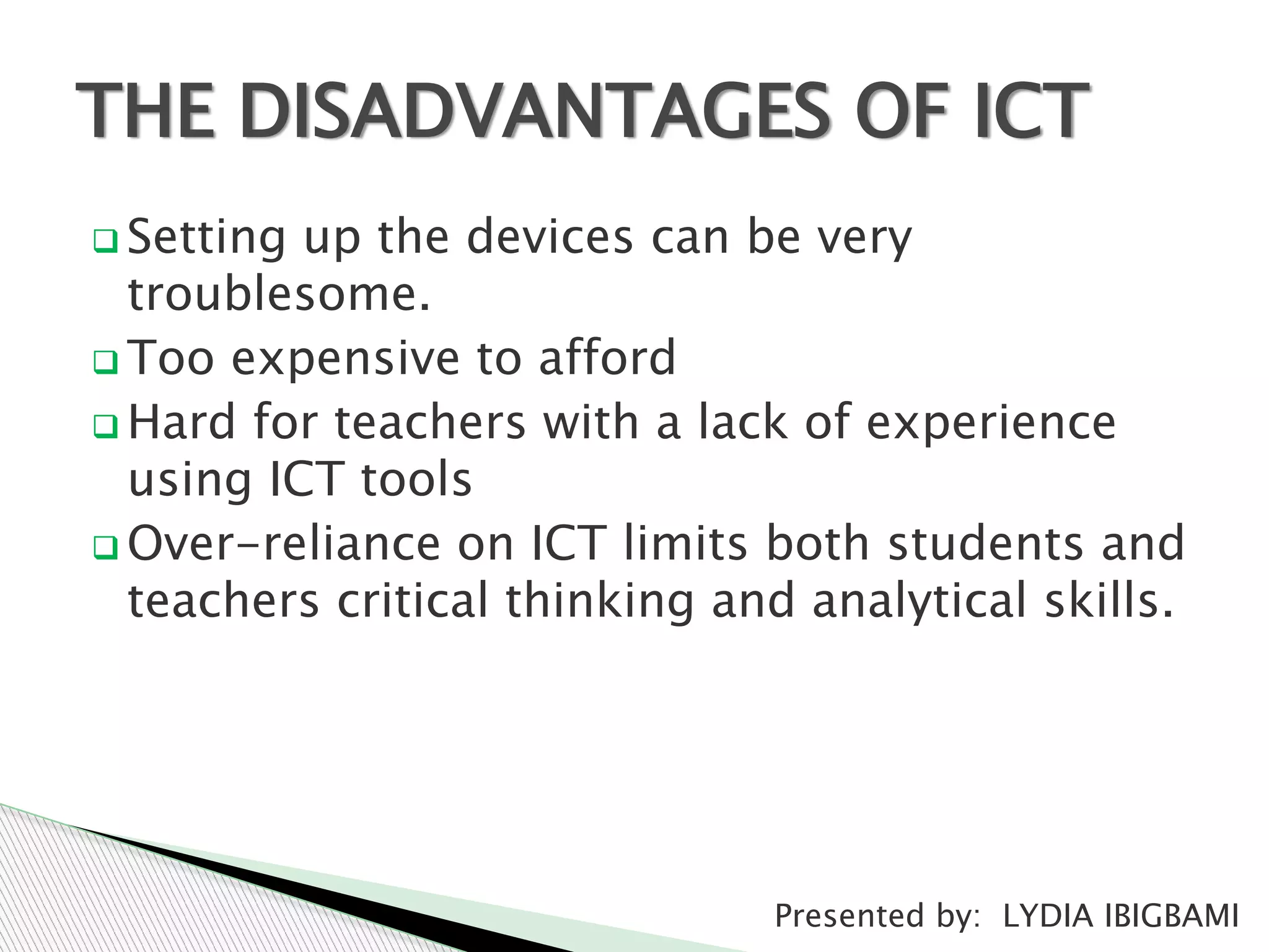 ICT IN EDUCATION PRESENTATION | PDF