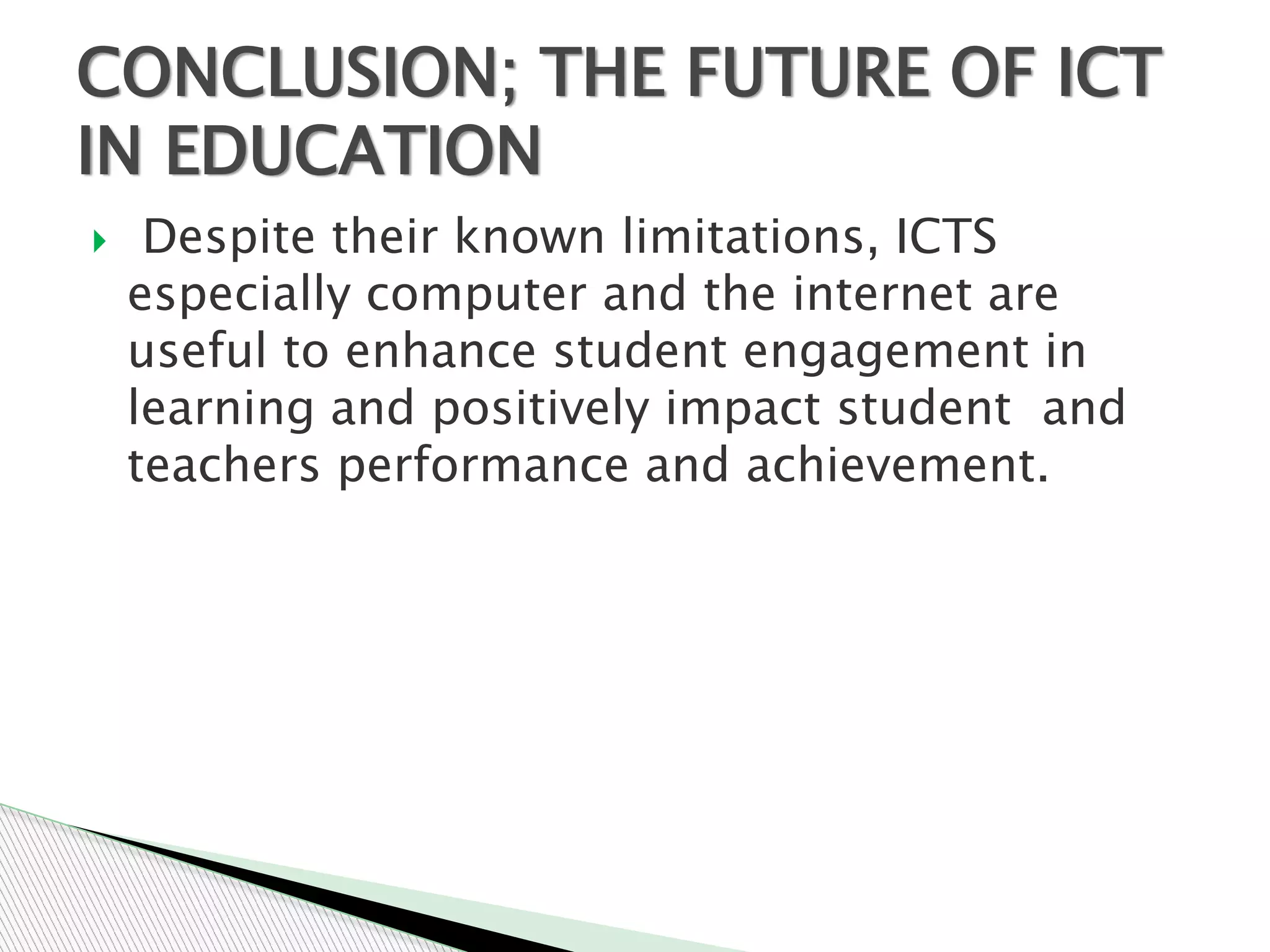 ICT IN EDUCATION PRESENTATION | PDF
