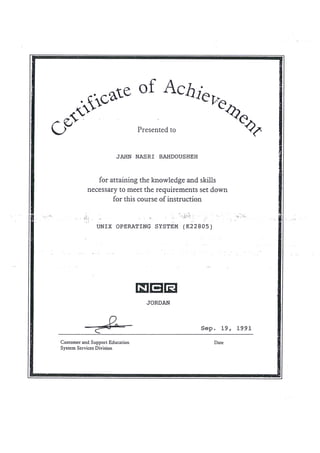 JB Certificates | PDF