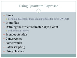 Quantum-Espresso_10_8_14 | PDF