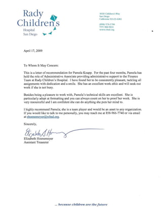 Rady Letter of Recommendation | PDF