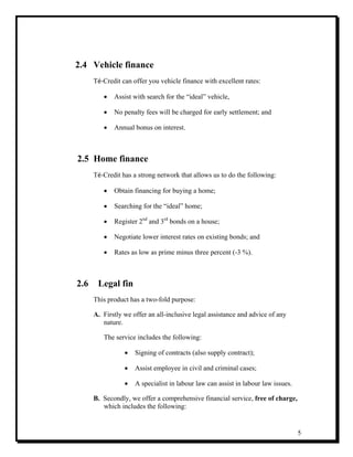 Te Credit Proposal | PDF