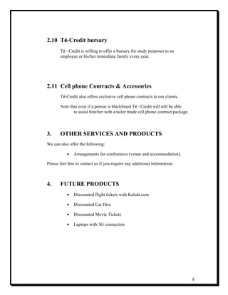 Te Credit Proposal | PDF