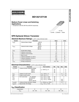 Bd137 datasheet | PDF