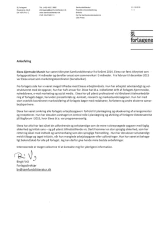 Anbefaling Eleea Gjertrude Munch | PDF