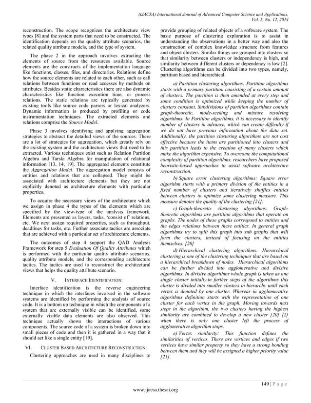 Paper 19 Software Architecture Reconstruction Method A Survey Pdf Graphics Software