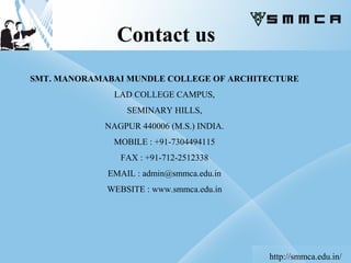 Architecture College in Nagpur-SMMCA | PPT