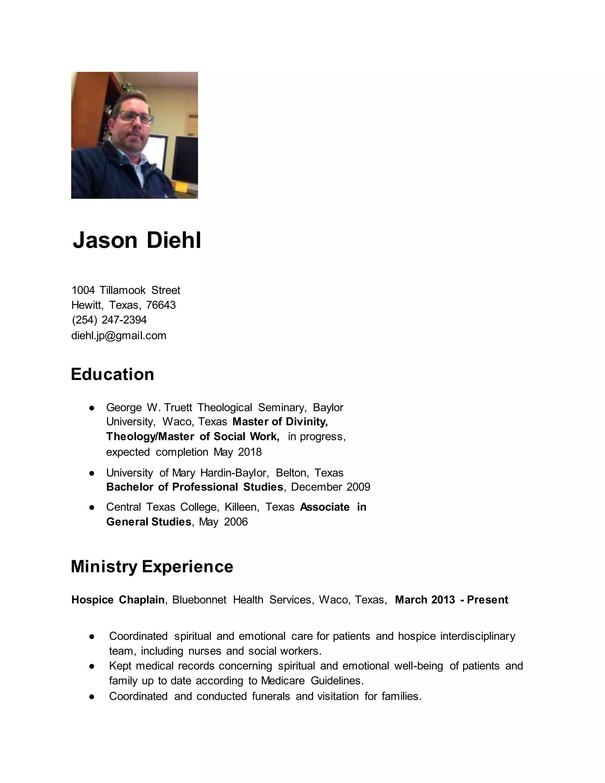 resume for Jason Diehl 5-19 (1) (1) | DOCX